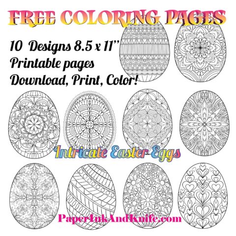 Easter Egg Coloring Pages Free Download | paperinkandknife.com